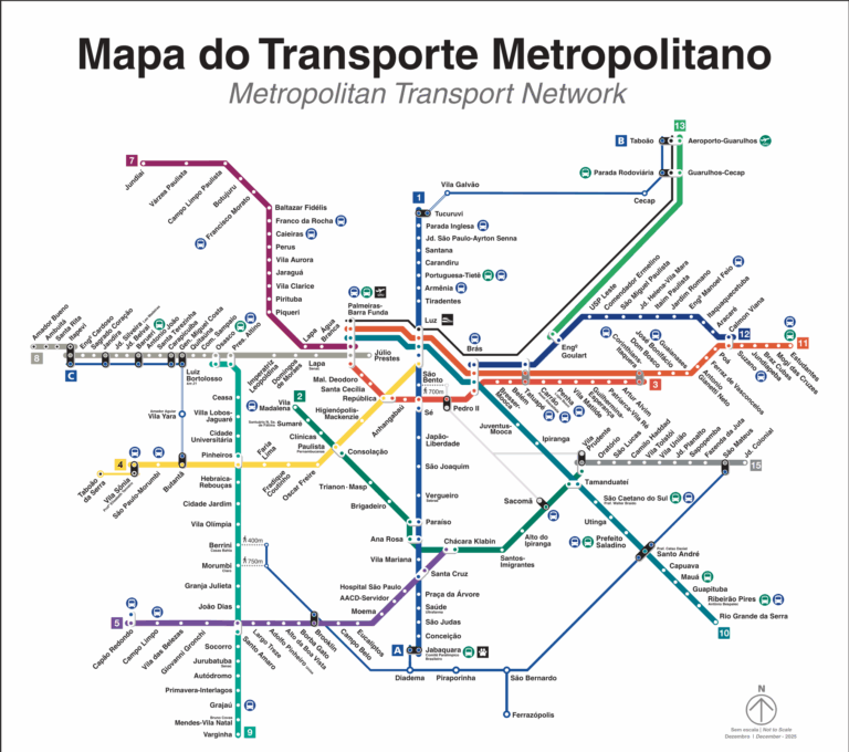 Mapa do Metrô e Trens de São Paulo | Linhas e Estações